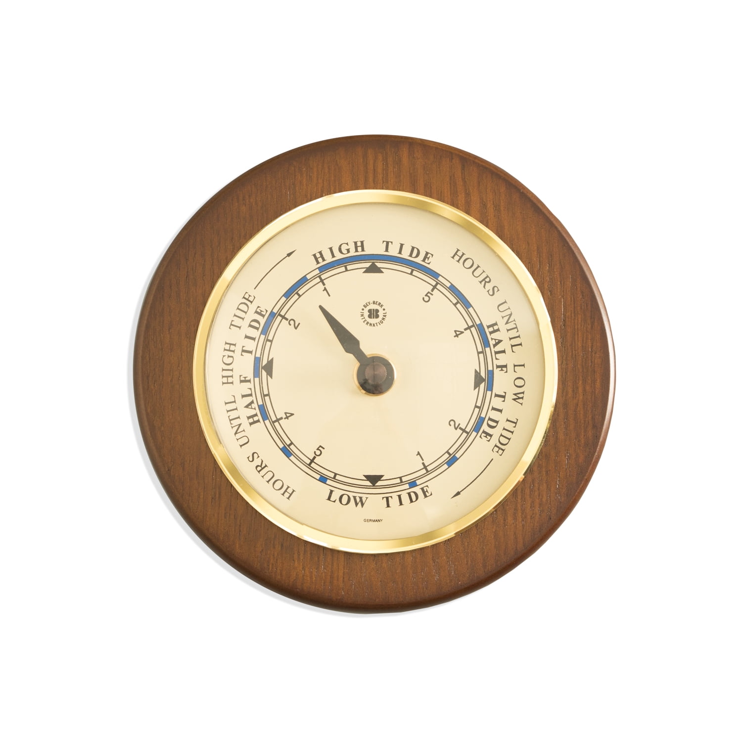 Tide Clock on 5" Cherry Wood with Brass Bezel. - Walmart.com