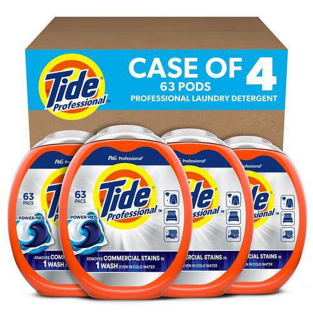 Tide Commercial Power PODS Laundry Detergent, 63 Liquid Pods/Tub, 4 ...