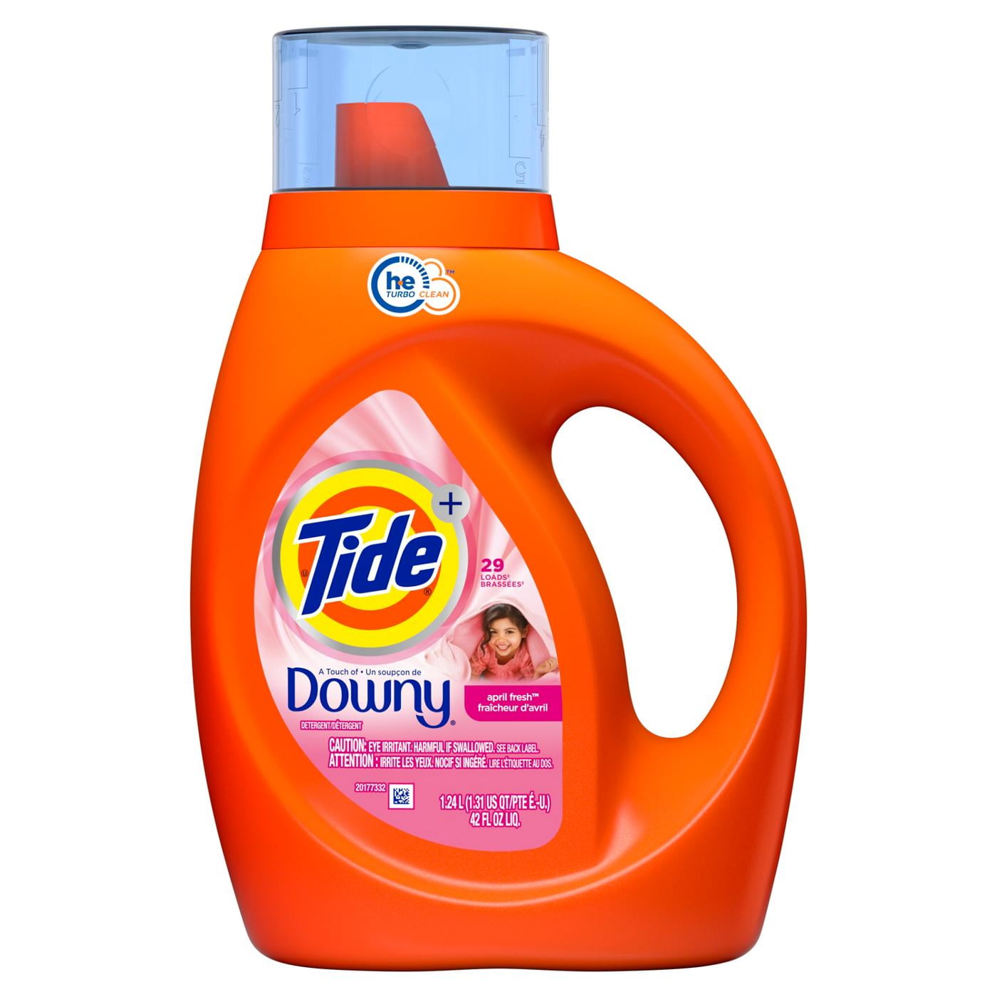 Tide + Downy HE Turbo Clean Liquid Laundry Detergent, 29 Loads - April ...