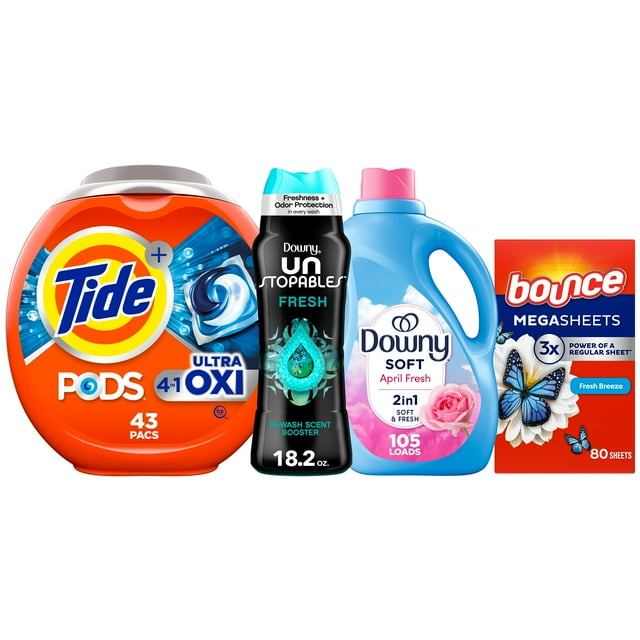 Tide & Downy Ultimate Clean Laundry Bundle with Tide PODS® Ultra Oxi ...