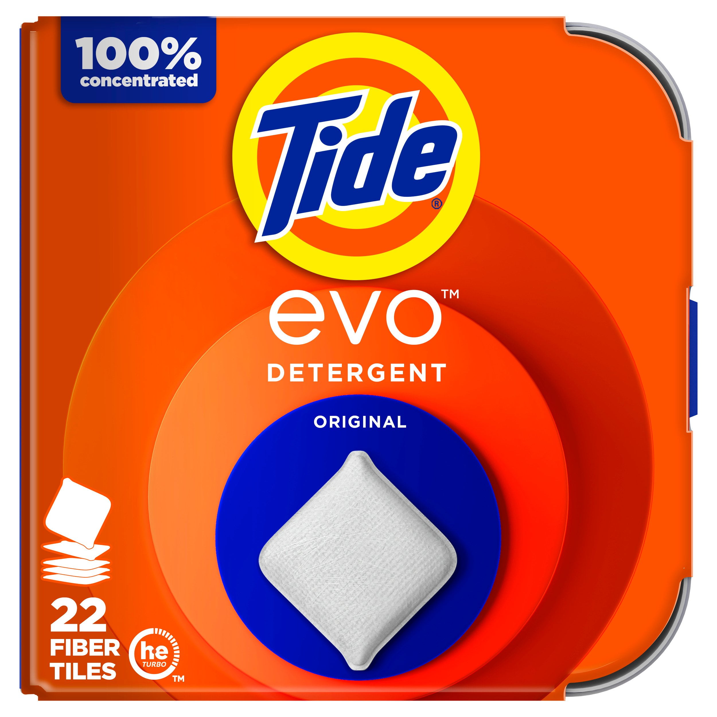 Tide Evo Laundry Detergent Tiles 22 Ct, Original Scent - Walmart.com