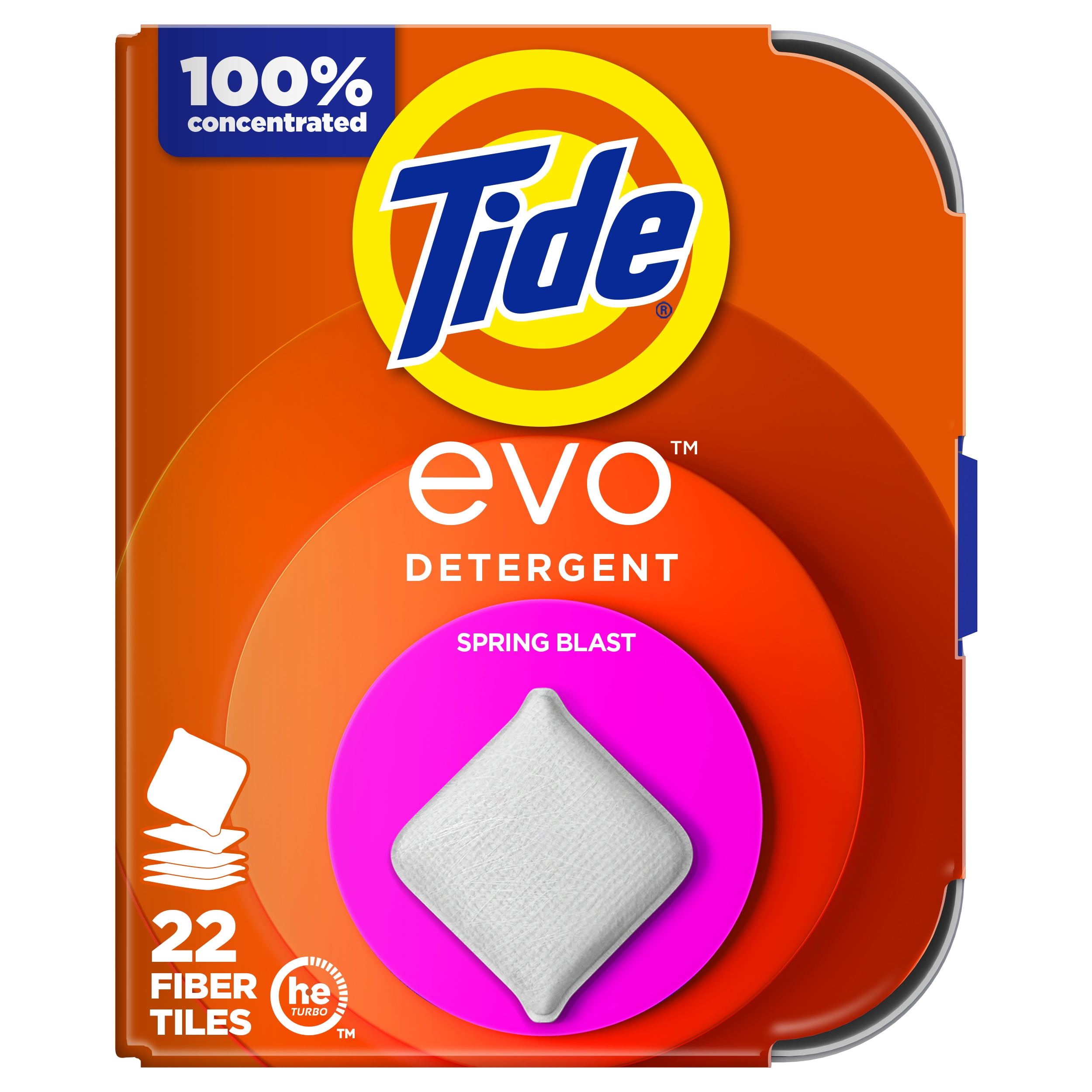 Tide evo Laundry Detergent Tiles, Spring Blast Scent, 22 Count ...