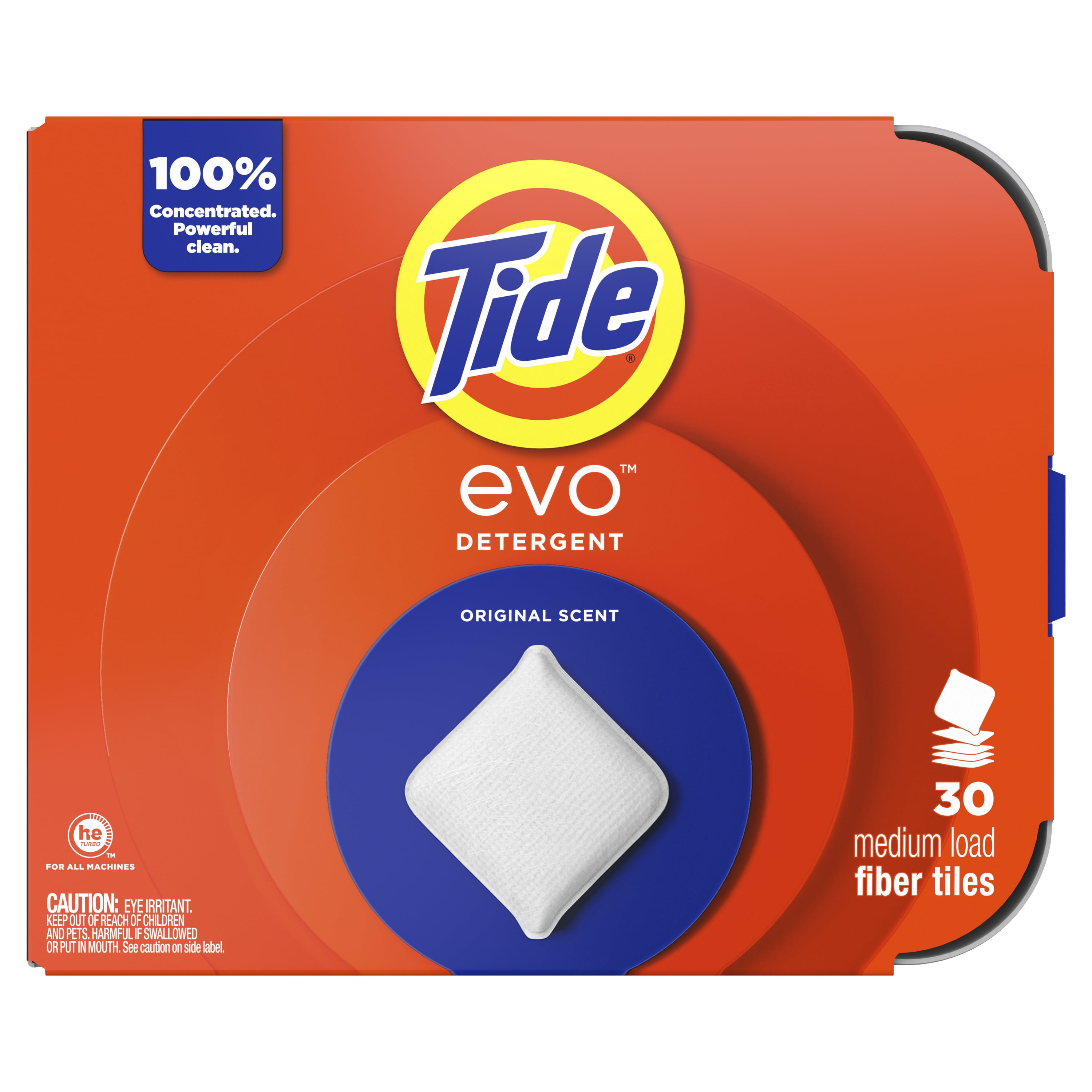 Tide Evo Laundry Detergent Tiles 30 Ct, Original Scent - Walmart.com