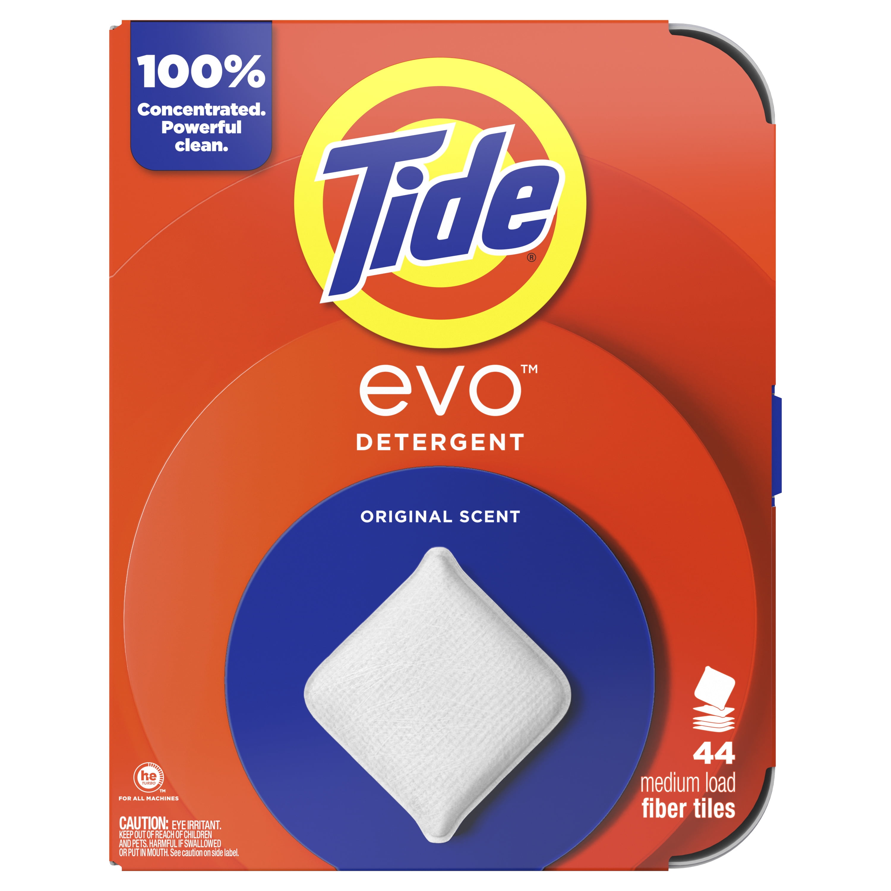 Tide Evo Laundry Detergent Tiles 44 Ct, Original Scent - Walmart.com
