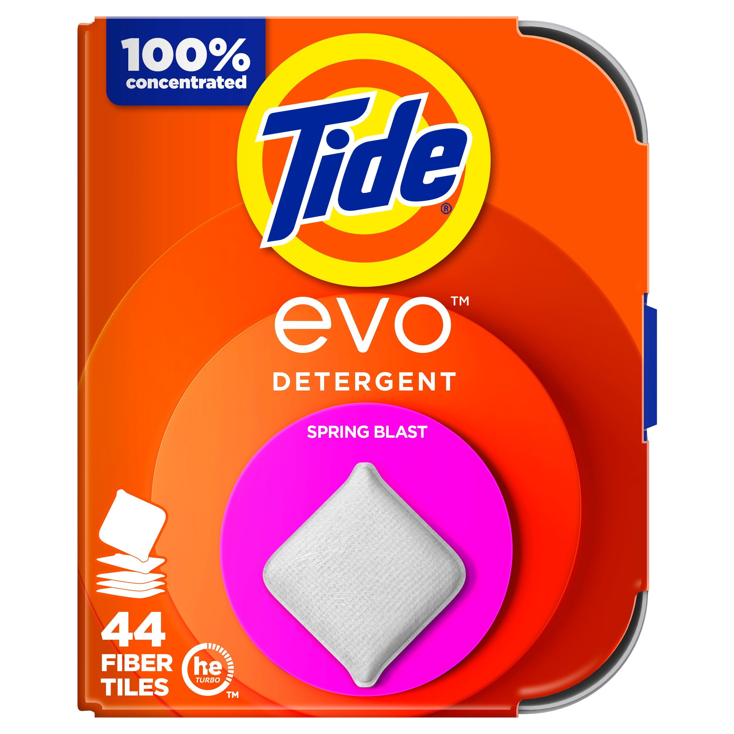 Tide Evo Laundry Detergent Tiles 44 Ct, Spring Blast Scent, Laundry ...