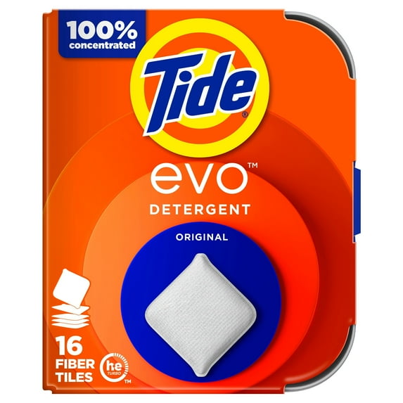 Tide evo Laundry Detergent Tiles, Original Scent, 16 Count - Walmart.com