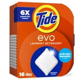 Tide Evo Laundry Detergent Tiles, 100% Concentrated, 6X Cleaning Power ...