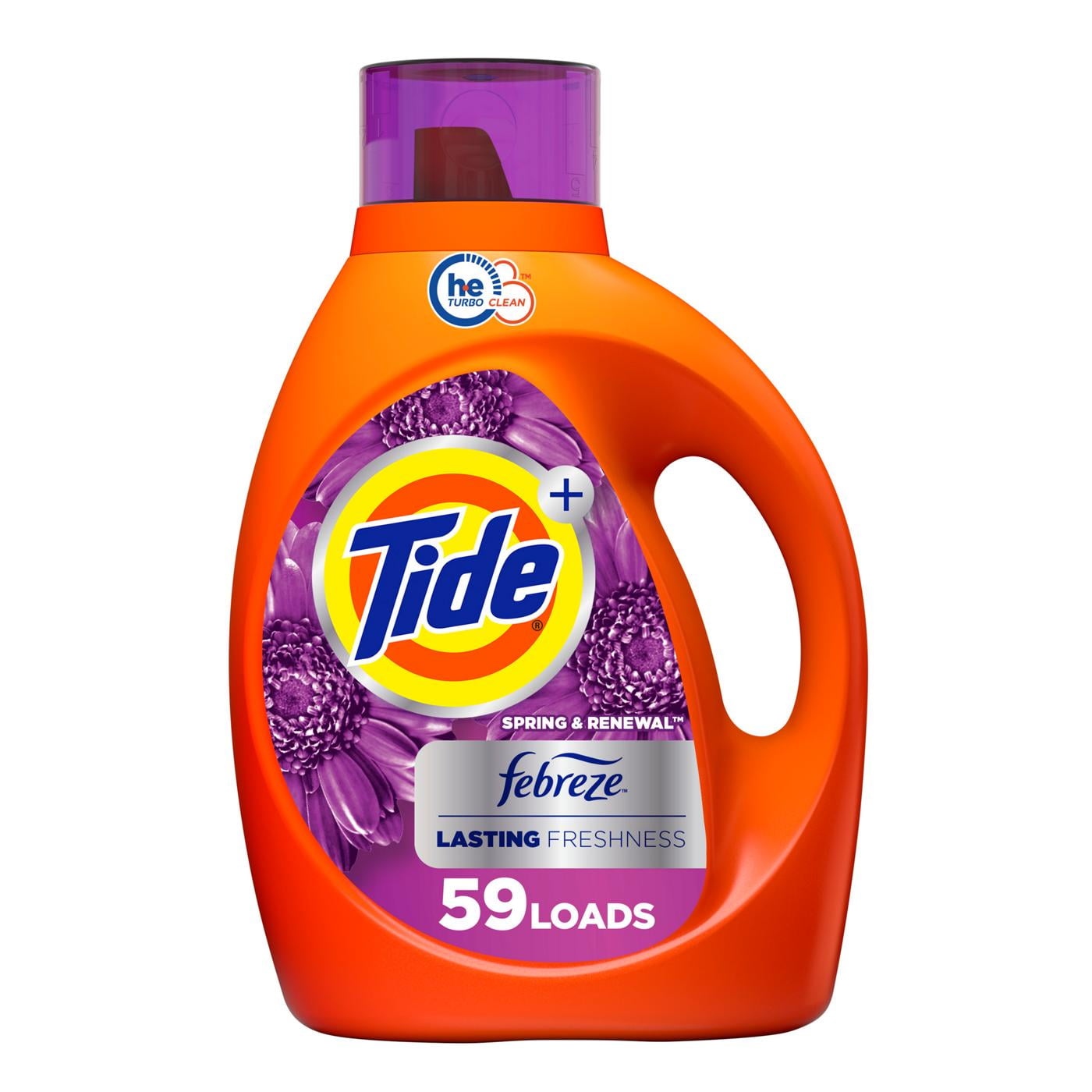 Tide + Febreze HE Turbo Clean Liquid Laundry Detergent, 59 Loads ...