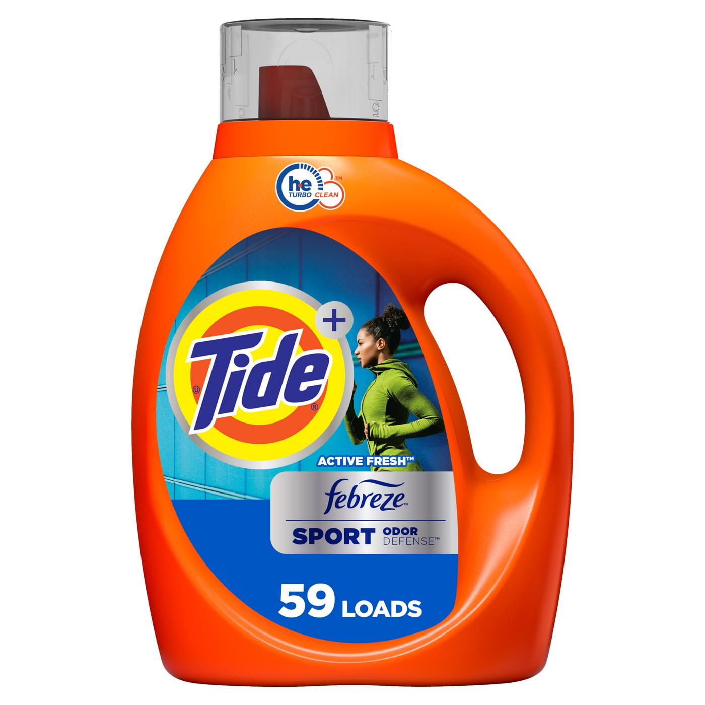 Tide + Febreze Sport Odor Defense HE Turbo Clean Liquid Laundry ...