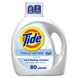 Tide Free & Gentle Hypoallergenic Liquid Laundry Detergent, 105 fl oz ...