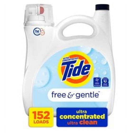 Tide Free & Gentle Liquid Laundry Detergent 170 fl. oz., 152 loads.pack ...