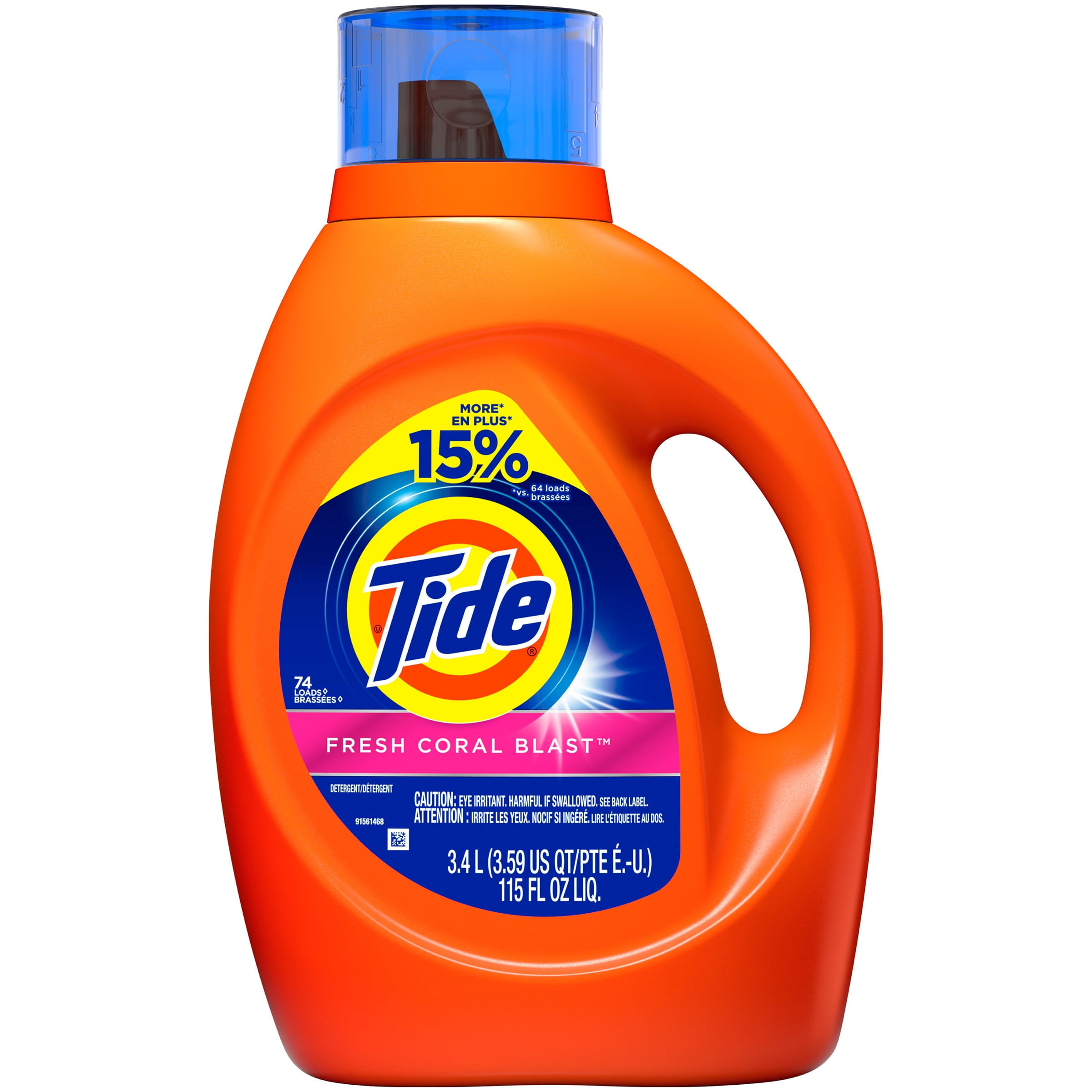 Tide Fresh Coral Blast 64 Loads Liquid Laundry Detergent, 100 Fl. Oz ...