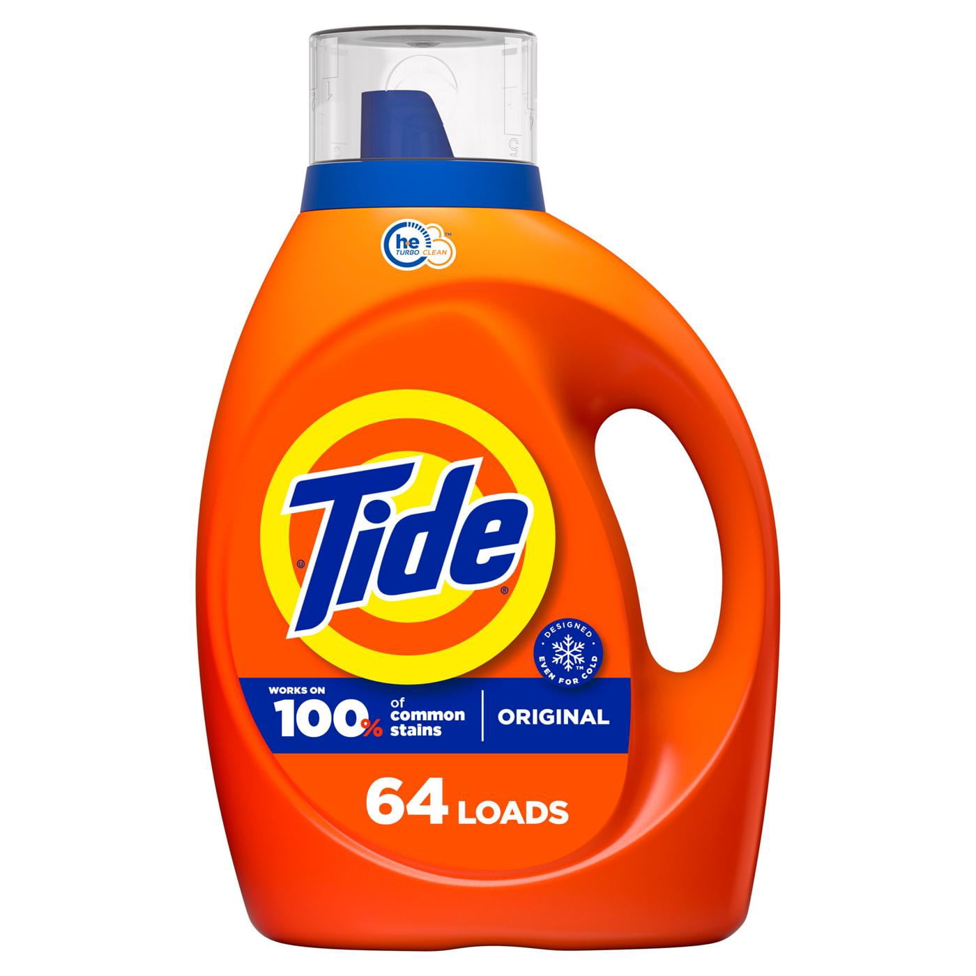 Tide HE Turbo Clean Liquid Laundry Detergent, 64 Loads - Original - 84 ...