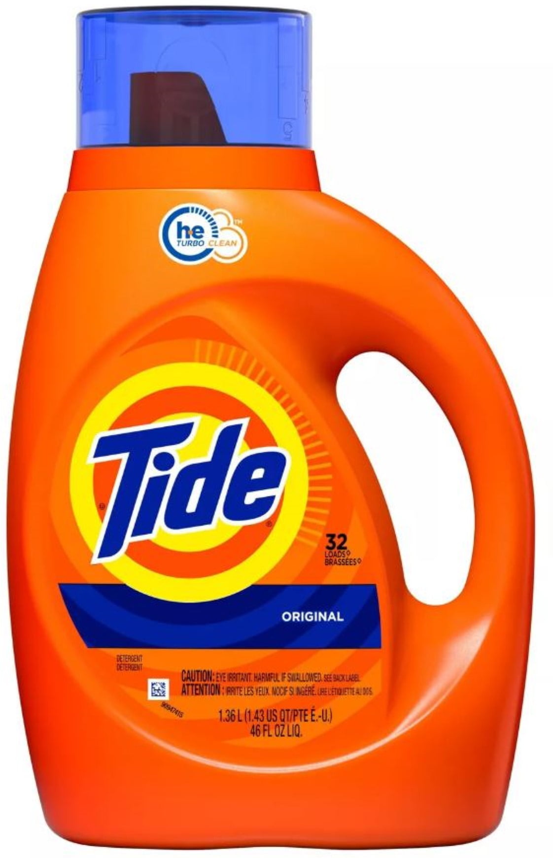 Tide Turbo Clean Laundry Detergent Liquid, 46 fl oz, High Efficiency ...