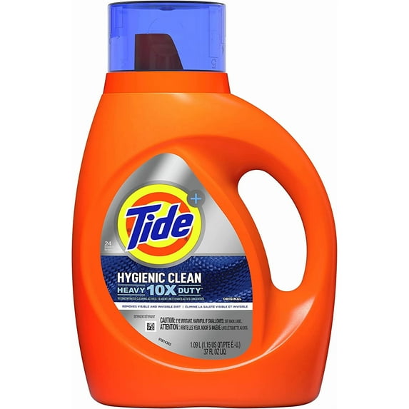Tide Hygienic Clean Heavy 10X Duty Liquid Laundry Detergent, Original ...