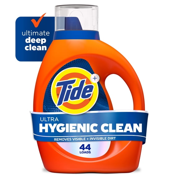 Tide Ultra Hygienic Clean Liquid Laundry Detergent, Original Scent, 63 ...
