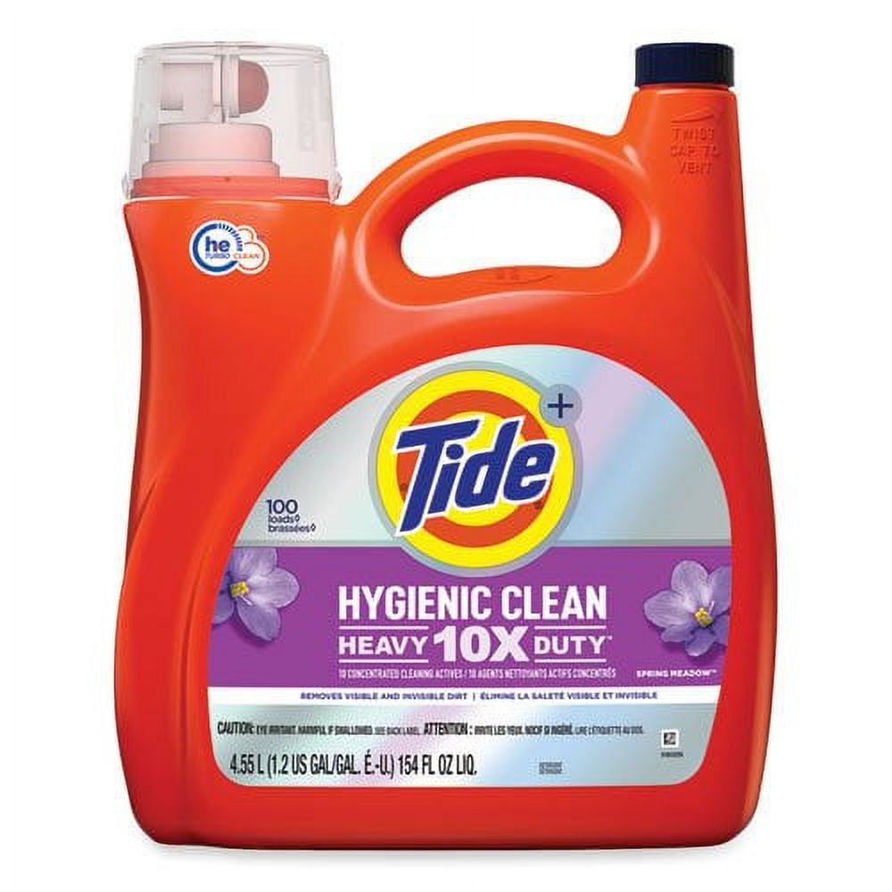 Tide Hygienic Clean Heavy 10x Duty Liquid Laundry Detergent, Spring ...