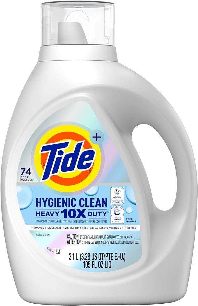 Tide Hygienic Clean Heavy Duty 10x Free Liquid Laundry Detergent, HE ...