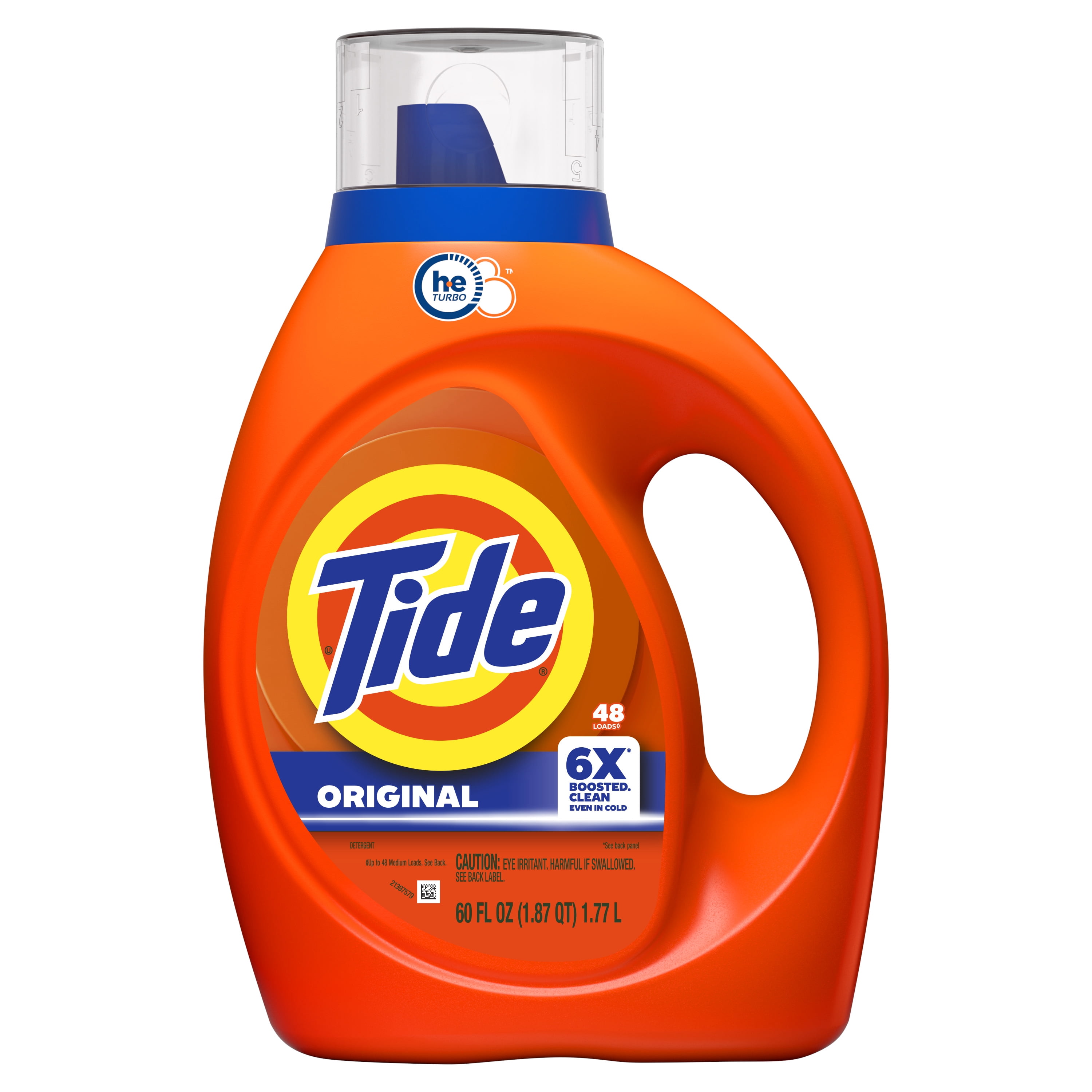 Tide Laundry Detergent Liquid, Original Scent, 63 fl oz, 48 Loads, HE ...