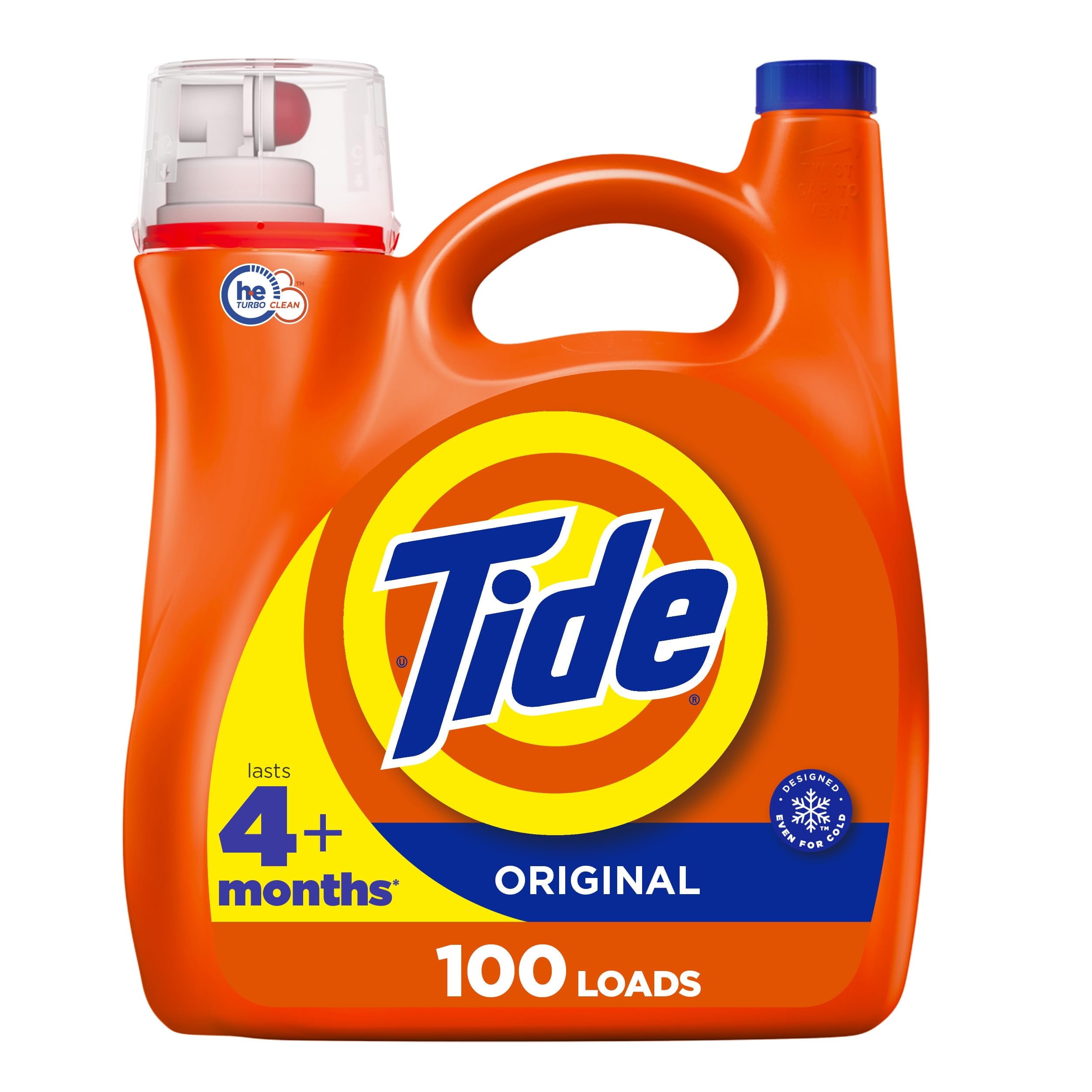 Tide Laundry Detergent Liquid, Original Scent, AIS1 HE Compatible, 100 ...