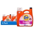 (4 pack) Tide Laundry Detergent Liquid Plus a Boost of Ultra Downy ...