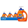 (6 pack) Tide Laundry Detergent Liquid with 6X Boosted Cleaning Power ...