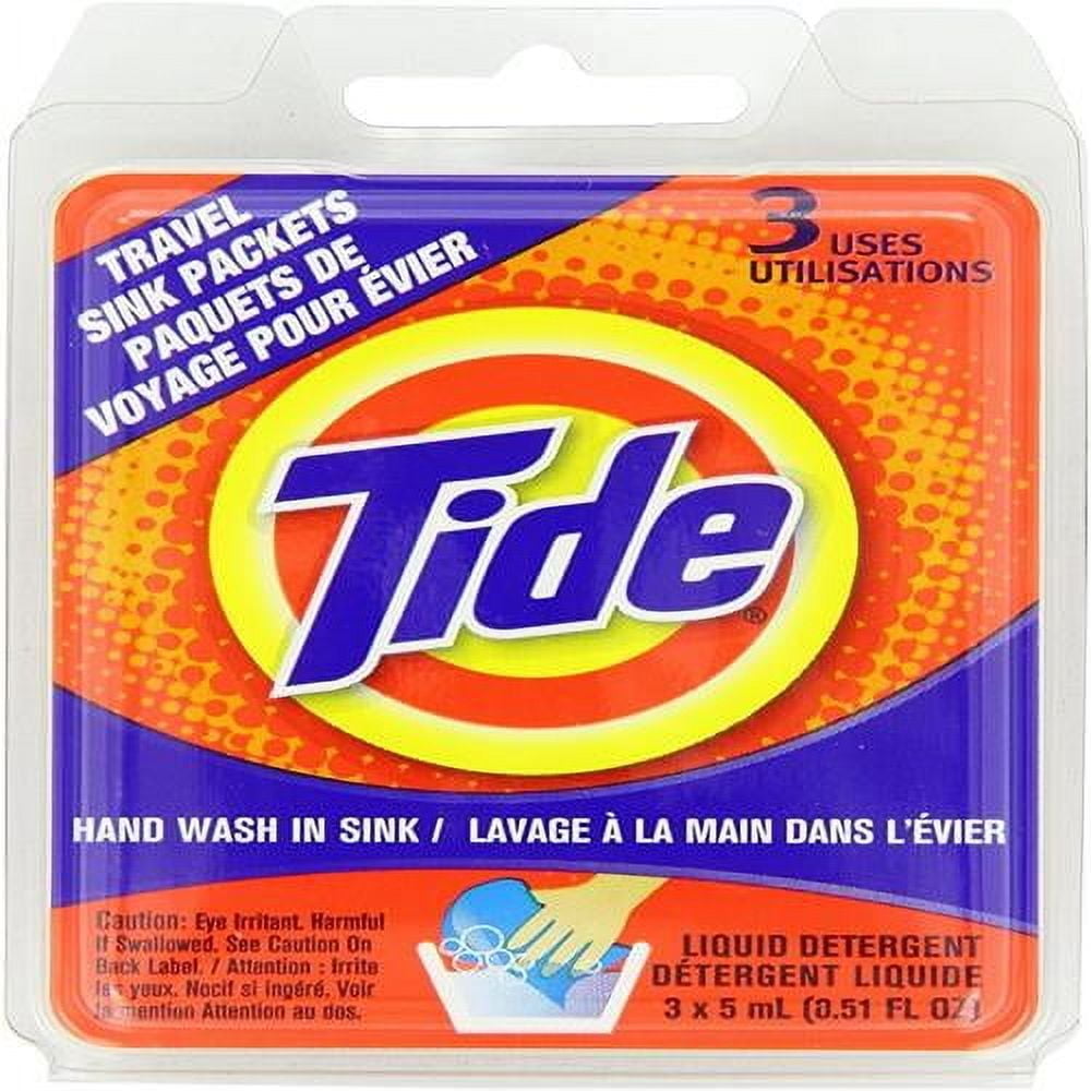 Tide Liquid Detergent Travel Sink Packets 3 Ea (Pack Of 10) Packaging ...