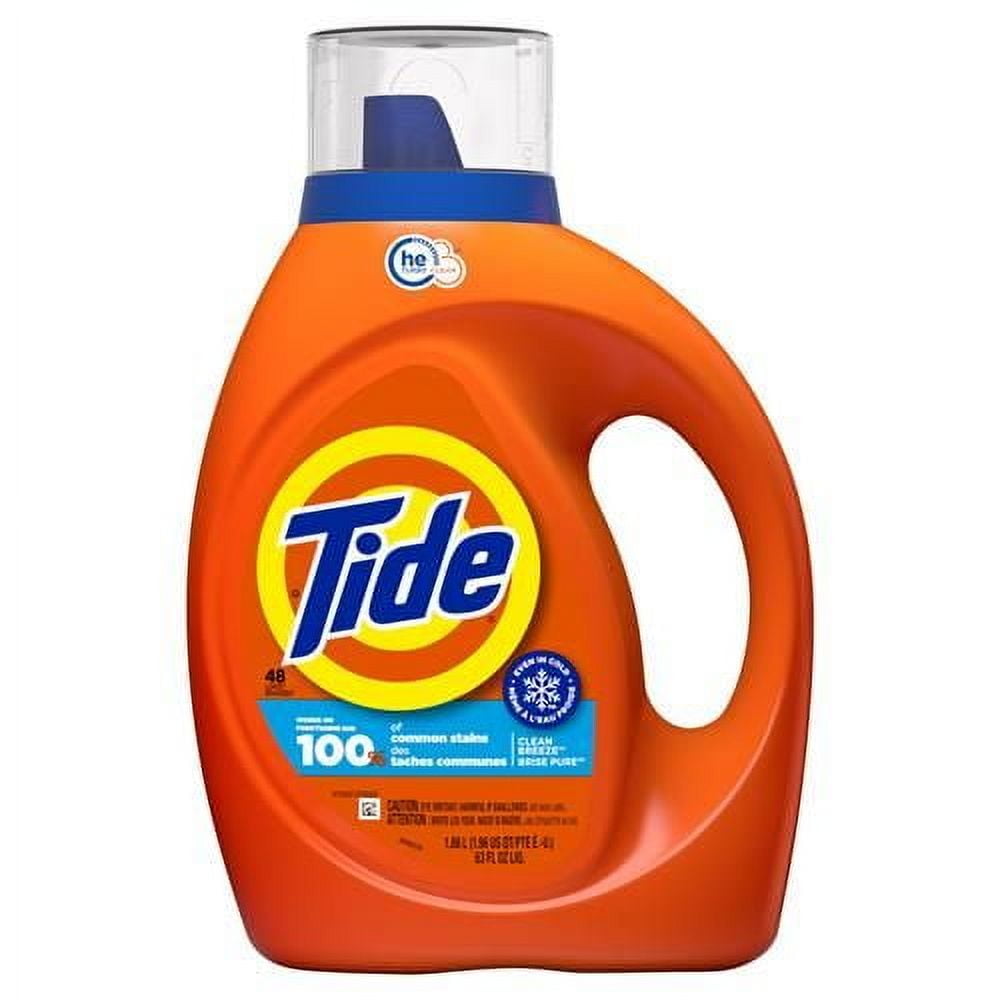 Tide Liquid Laundry Detergent, Clean Breeze, 48 Loads, 63 Fl Oz, He ...