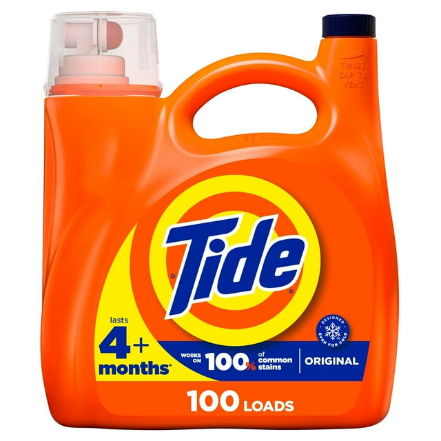 Tide Liquid Laundry Detergent, Original Scent, 100 Loads, 132 fl oz ...