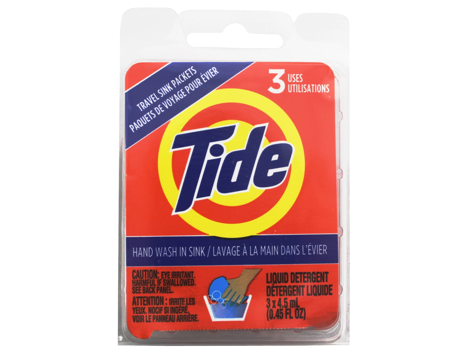 Tide Liquid Travel Sink Packets, 3 x 4.5 fl oz, 3-Count - Walmart.com