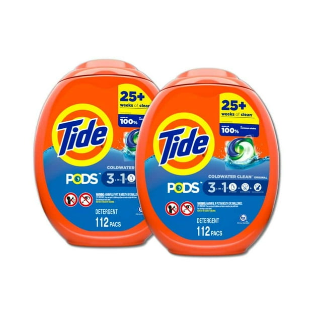 Tide Original Scent Liquid Laundry Detergent Pods (112-Count, Multi-Pack 2) - Walmart.com