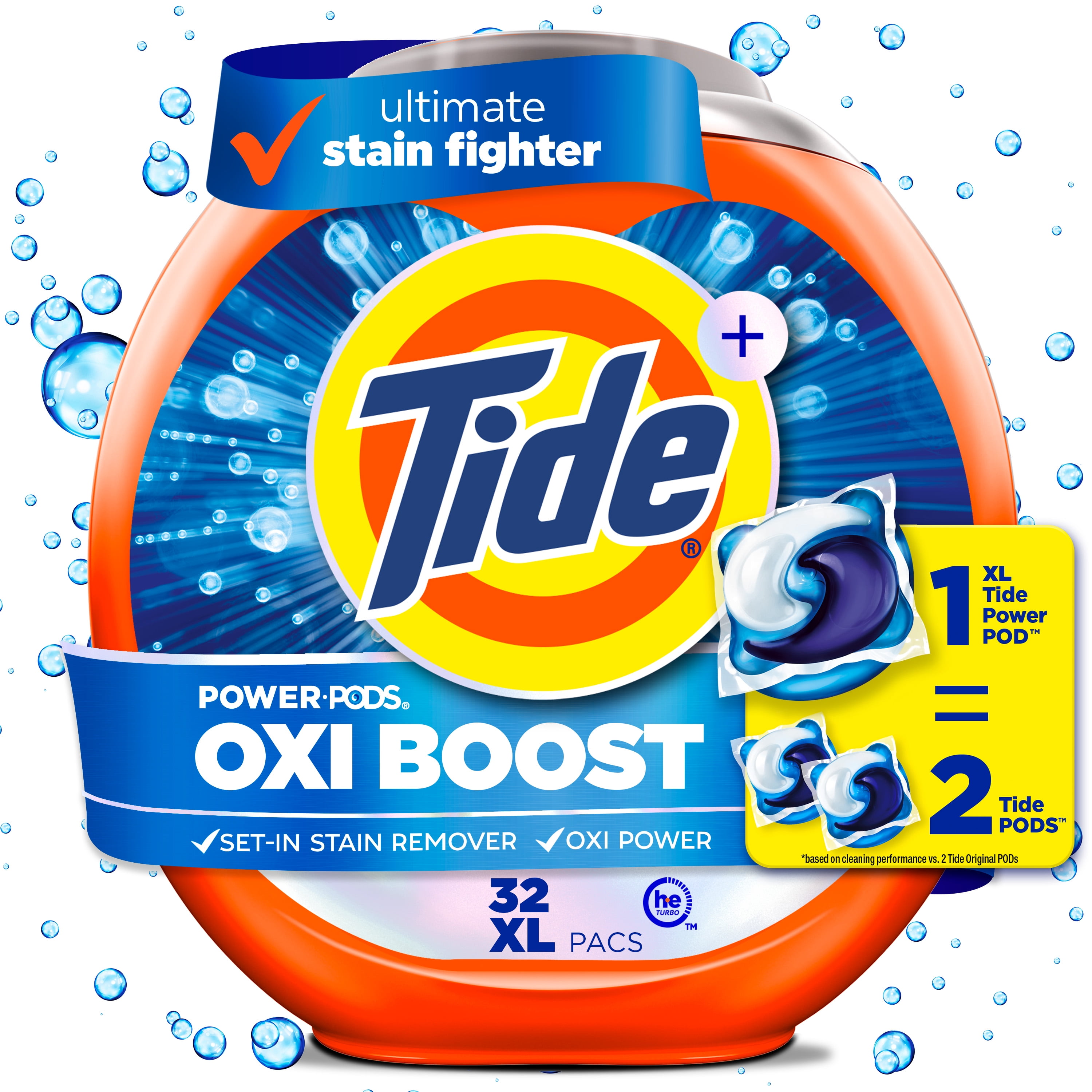 Tide Oxi Boost Power Pods With Stain Remover and Oxi Power Laundry ...