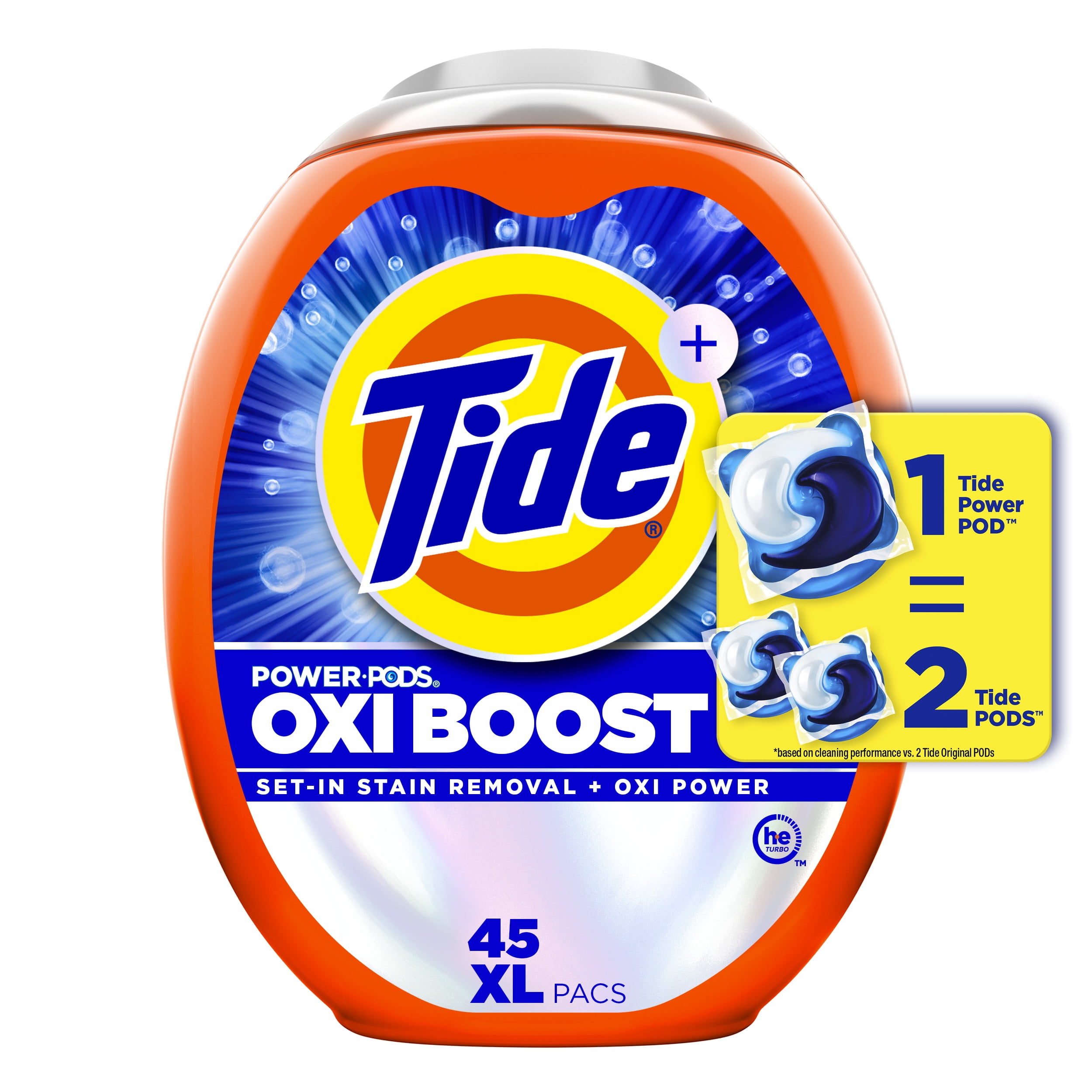 Tide Oxi Boost Power PODS with Stain Remover and Oxi Power Laundry ...