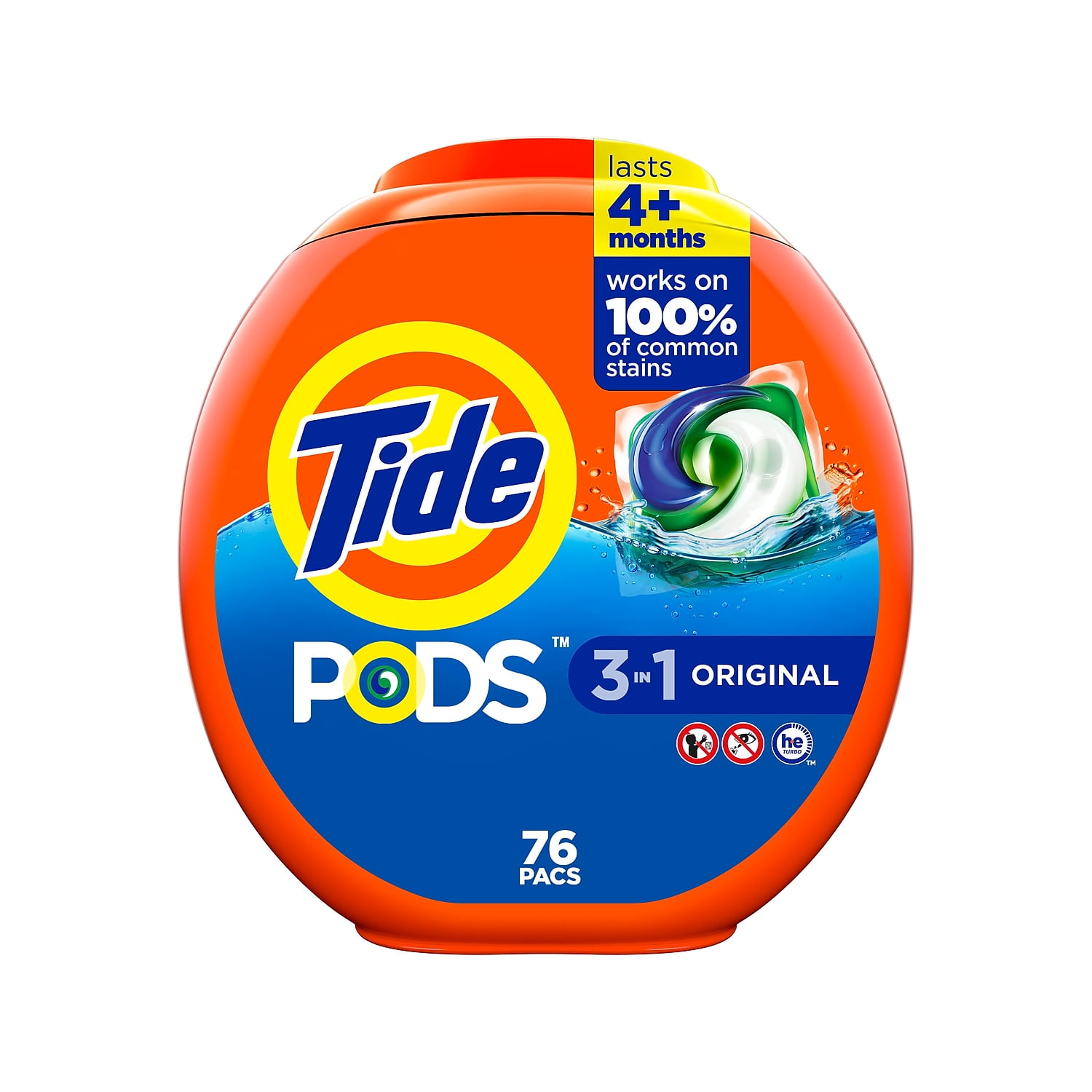 Tide PODS HE Laundry Detergent Capsules Coldwater Clean Original Scent ...
