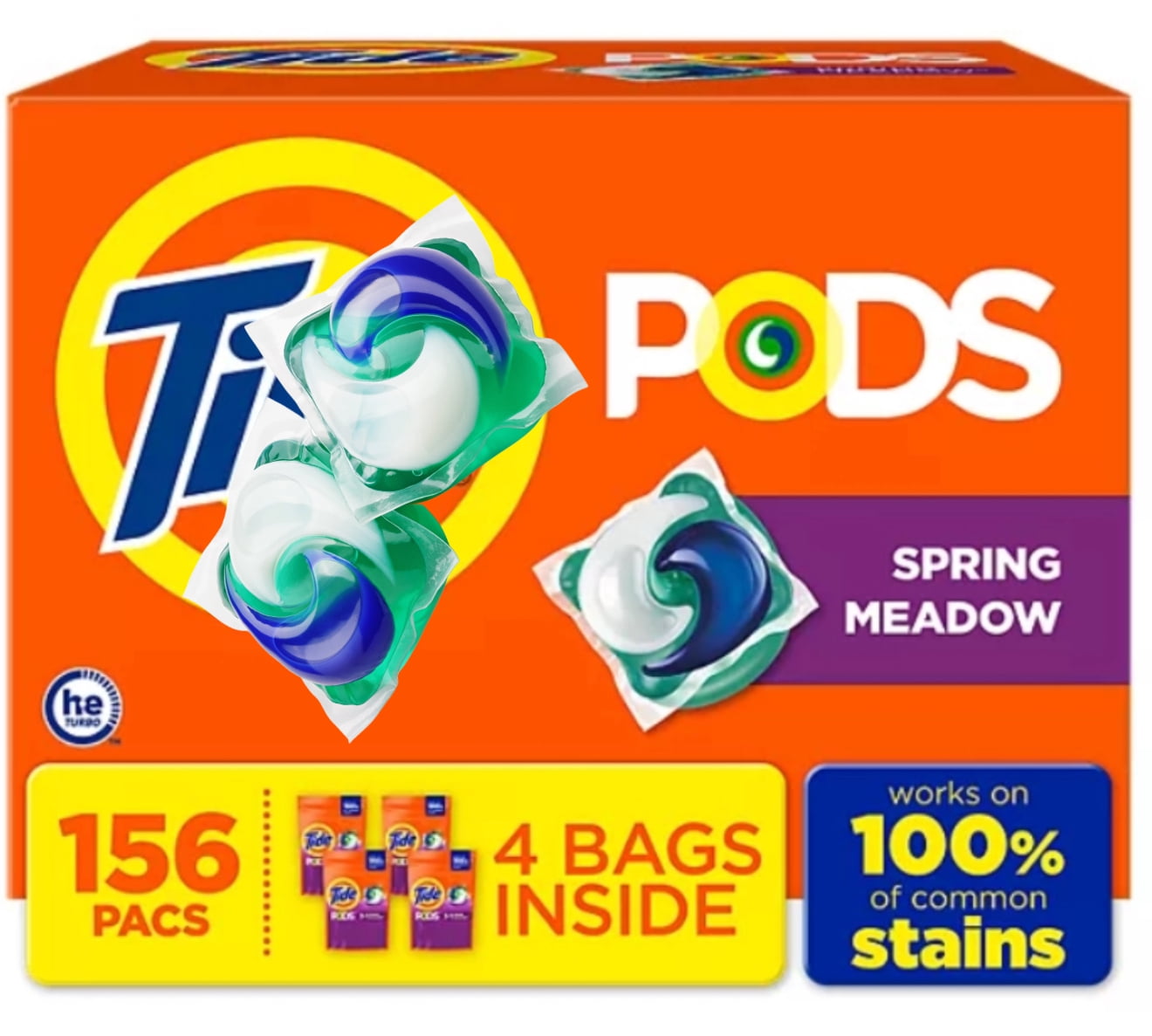 Tide PODS Laundry Detergent Pacs, Spring Meadow, 156 ct. - Walmart.com
