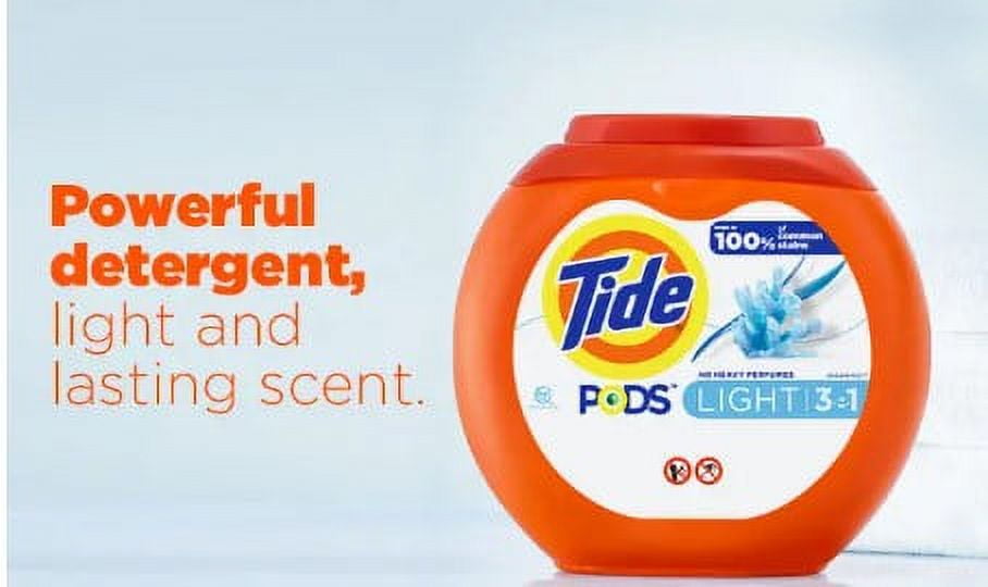Tide PODS Light Laundry Detergent, Ocean Mist Scent, 57ct, 3-in-1 ...