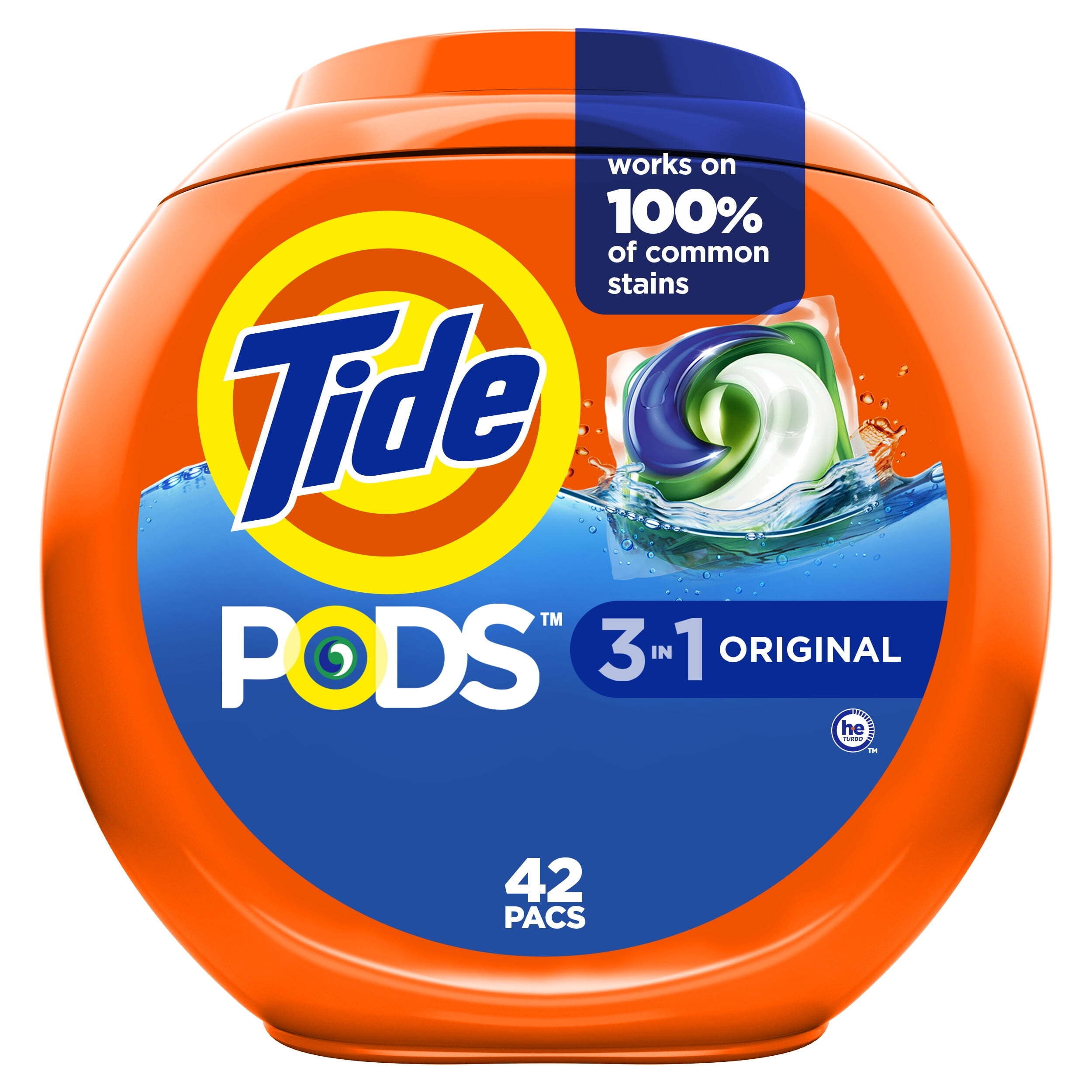 Tide PODS Liquid Laundry Detergent, Original Scent, HE Compatible, 42 ...