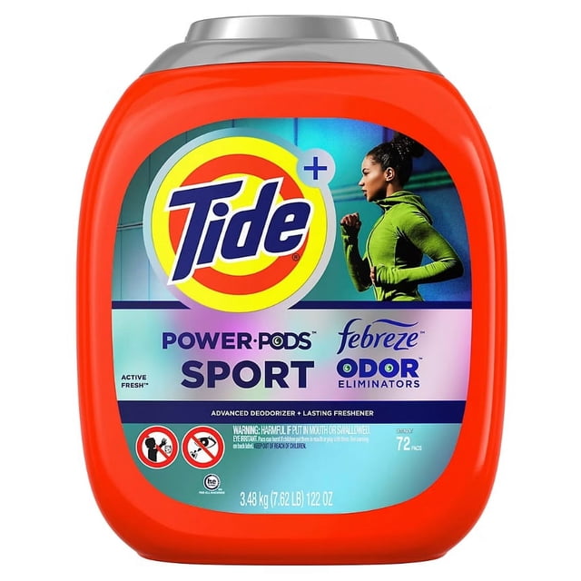 Tide POWER PODS Laundry Detergent Pacs with Febreze Sport Odor ...