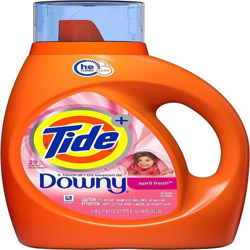 Tide Plus A Touch Of Downy Liquid Laundry Detergent, April Fresh, 46 Fl ...