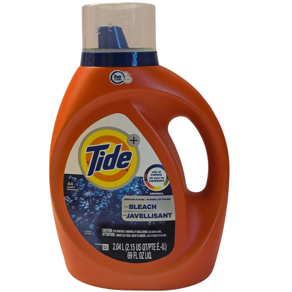Tide Plus Bleach Alternative HE Turbo Clean Liquid Laundry Detergent ...