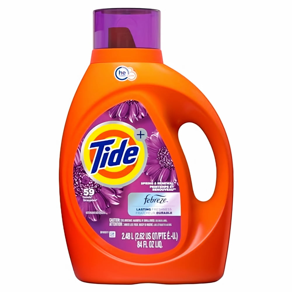 Tide Plus Febreze Freshness HE Turbo Clean Liquid Laundry Detergent ...