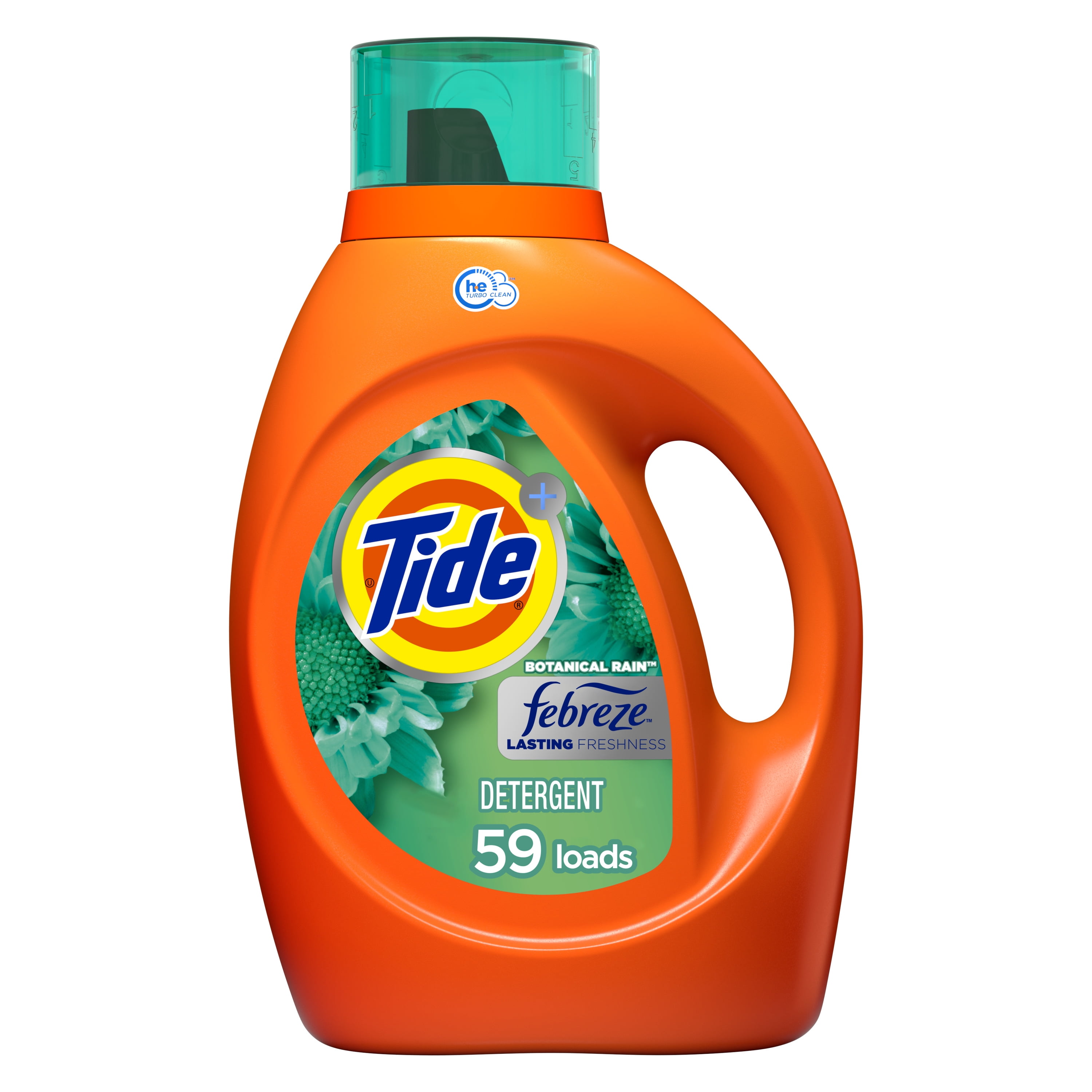 Tide Plus Febreze Freshness Liquid Laundry Detergent, Botanical Rain ...