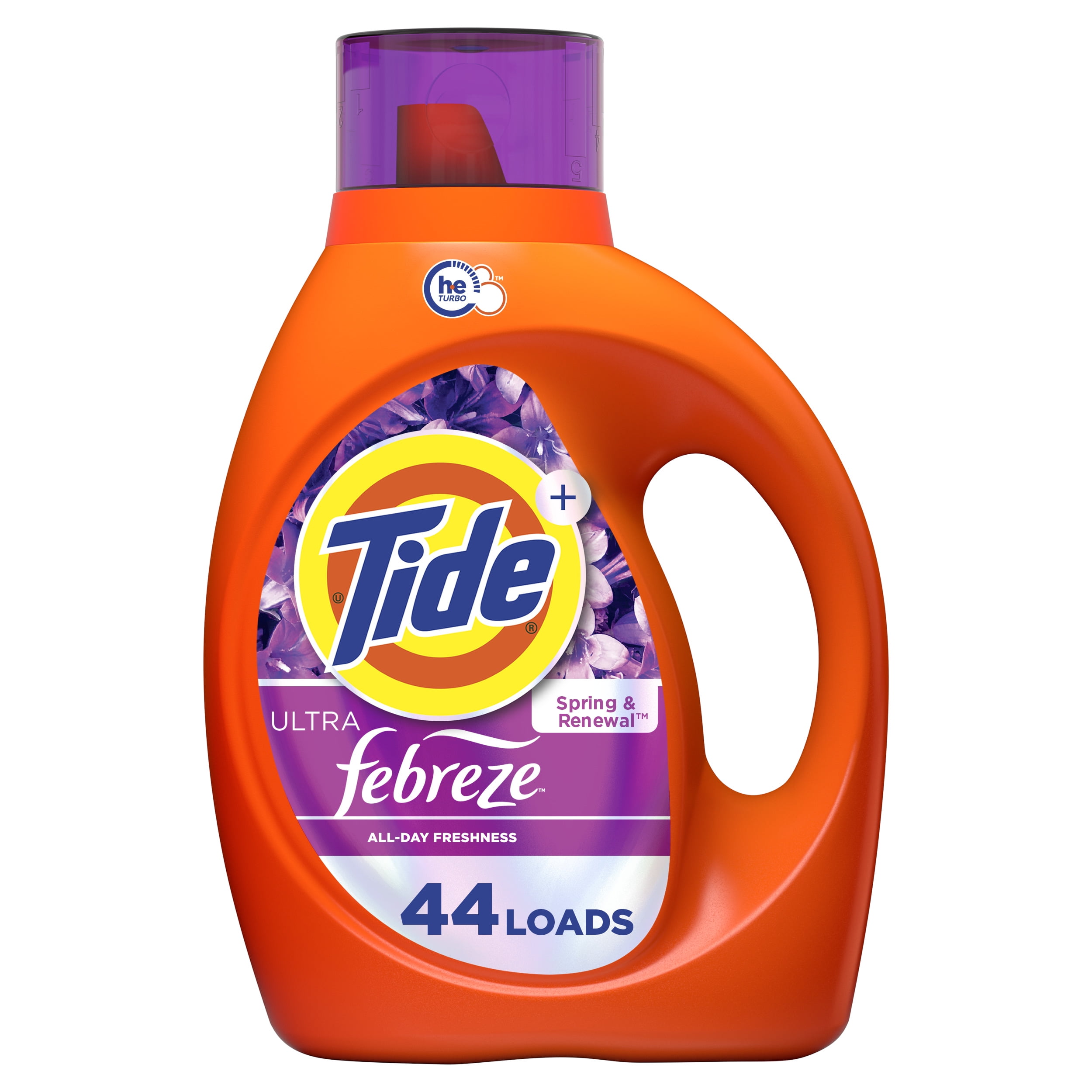 (4 pack) Tide Ultra Febreze Liquid Laundry Detergent, Spring & Renewal ...
