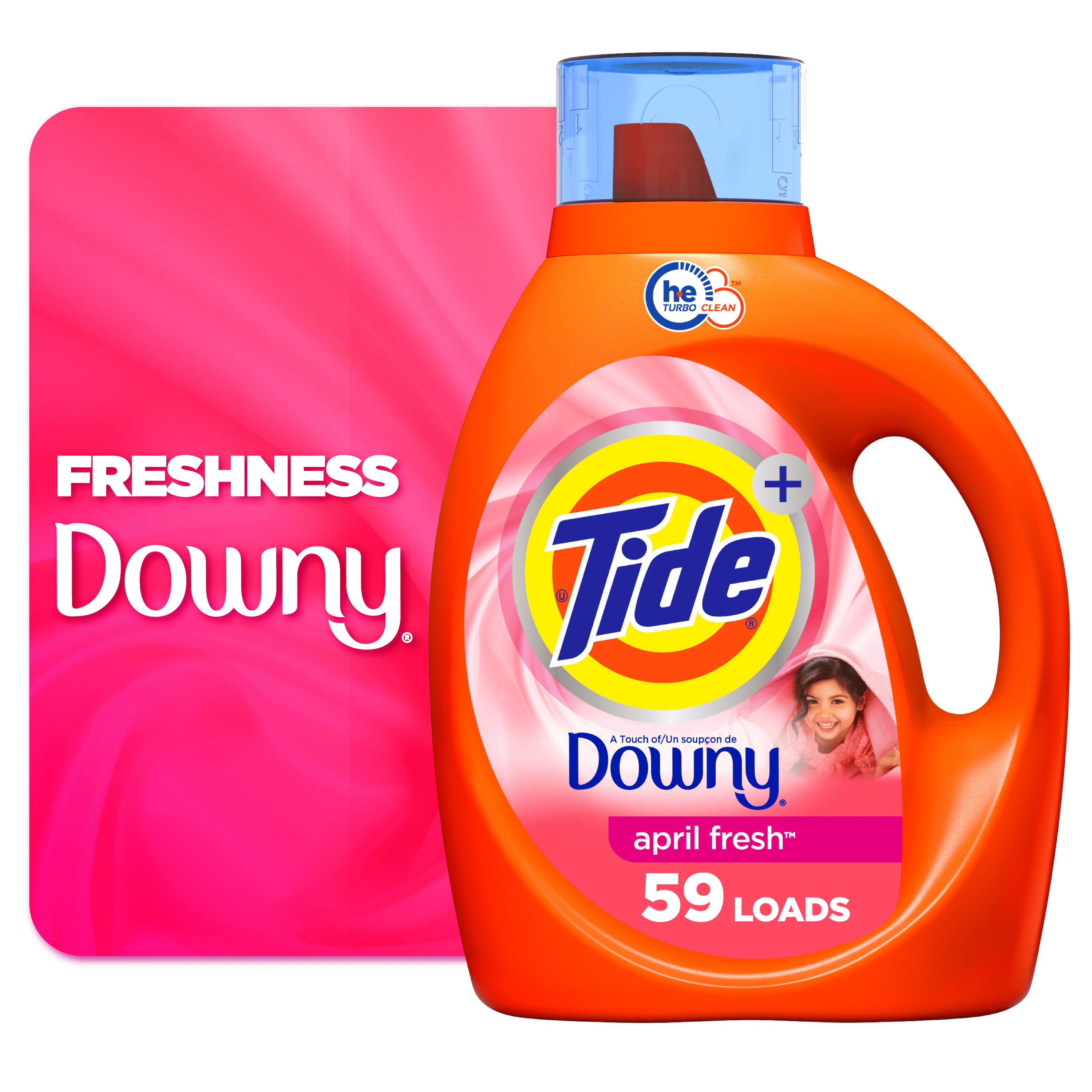 Tide Plus a Touch of Downy Liquid Laundry Detergent, April Fresh Scent ...