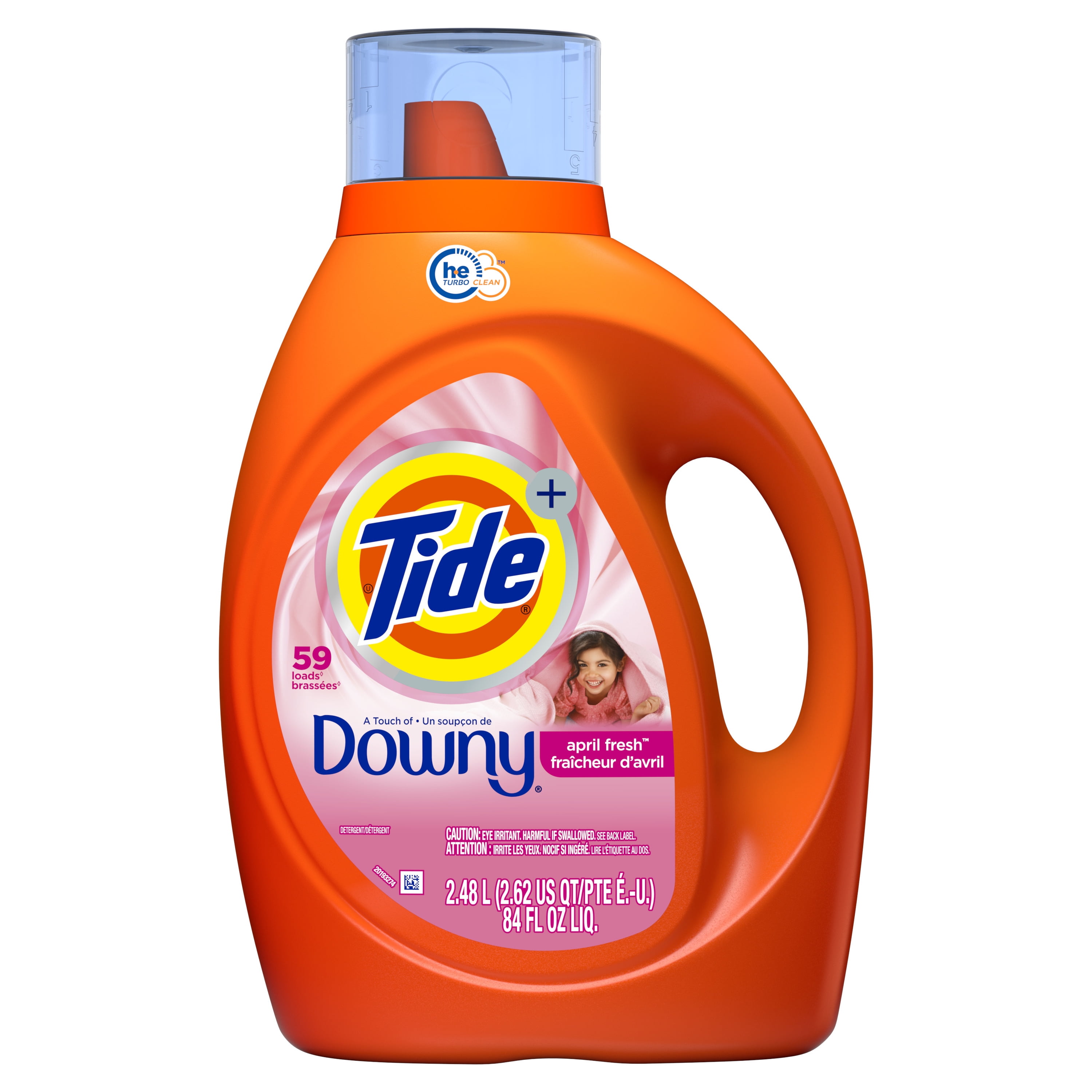 Tide Plus a Touch of Downy Liquid Laundry Detergent, April Fresh, 84 fl ...