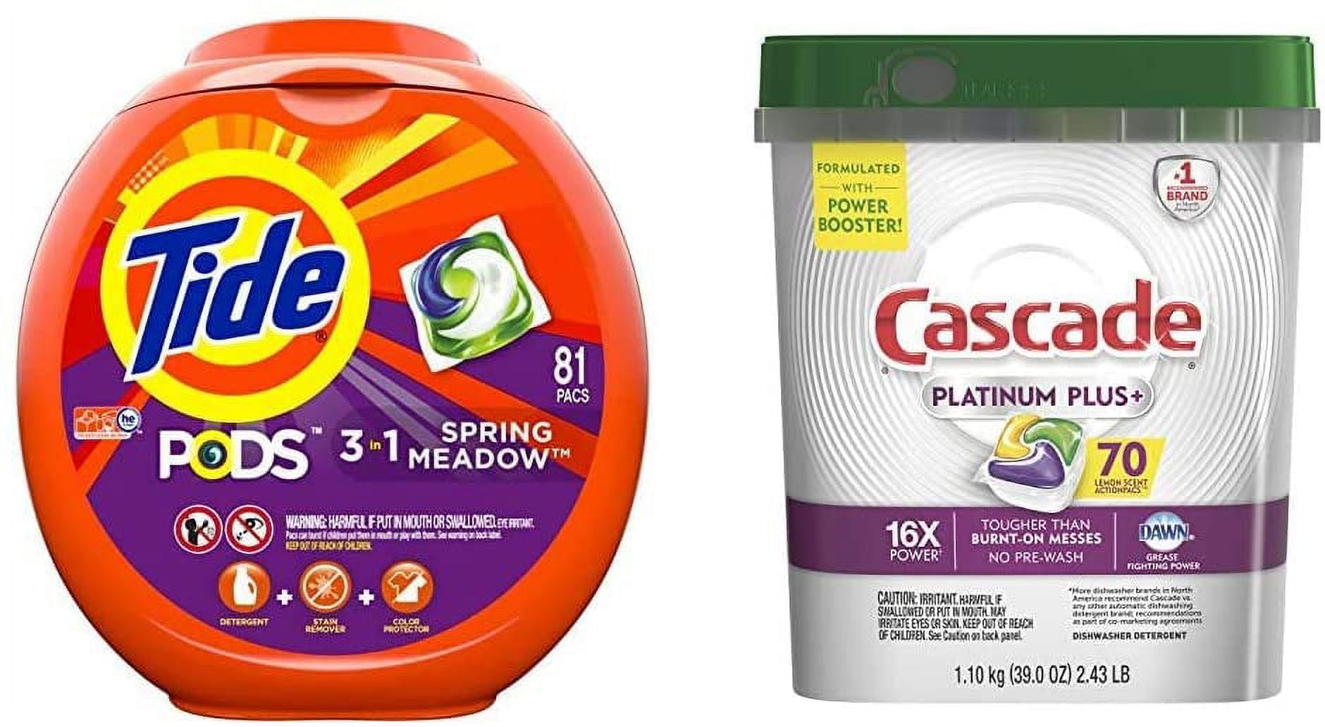 Tide Pods 3 in 1, Laundry Detergent Pacs, Spring Meadow Scent, 81 Count ...