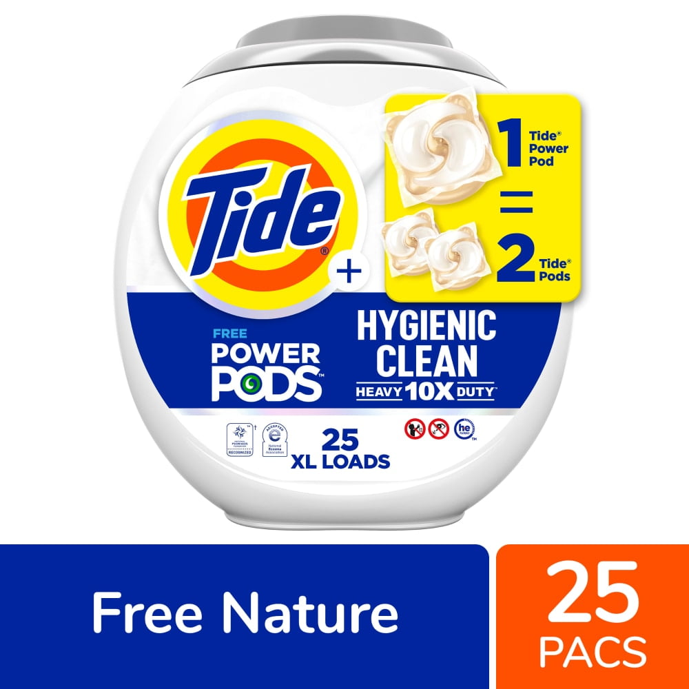 Tide Pods Hygienic Clean Heavy Duty Free Nature Laundry Detergent Pods ...