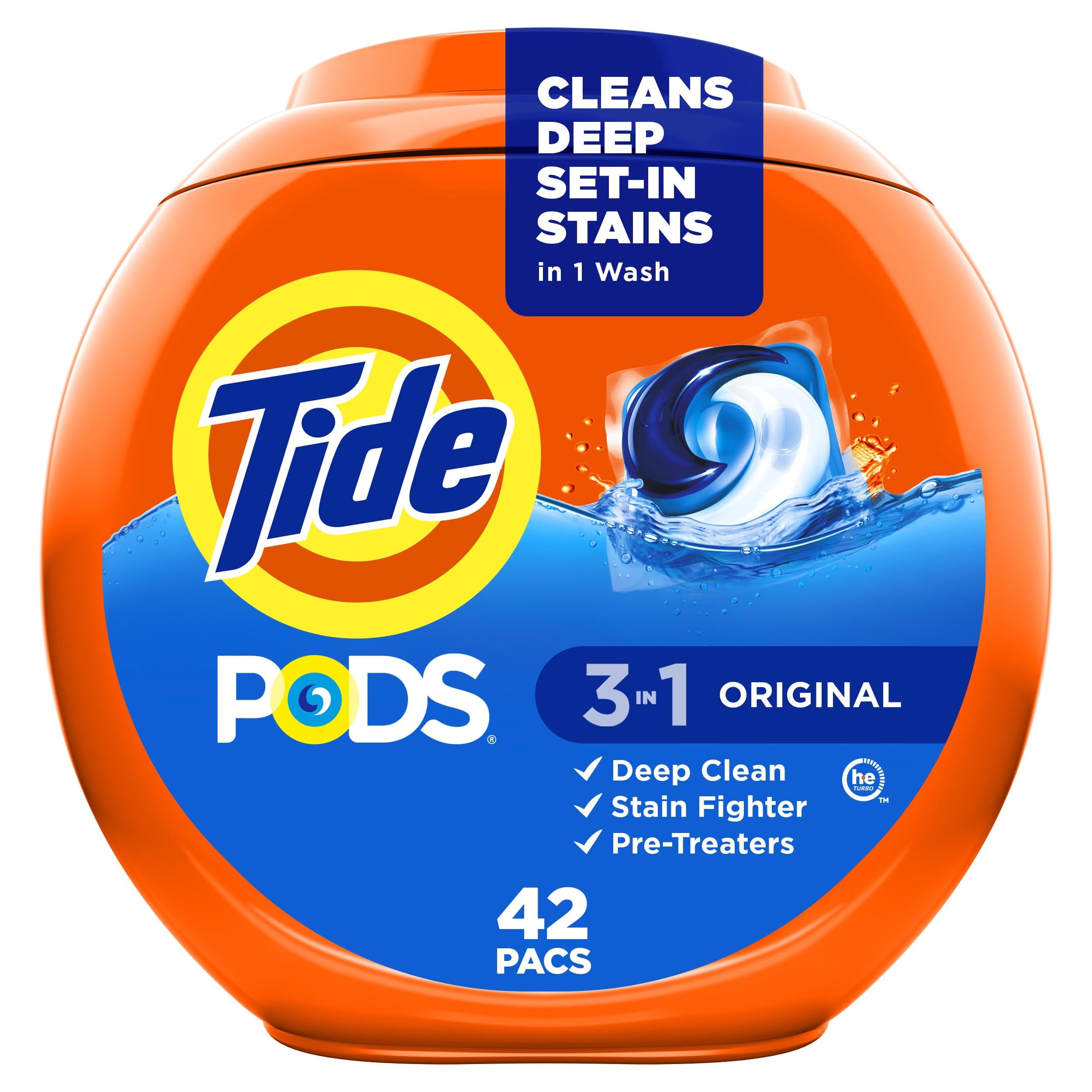 Tide PODS Laundry Detergent Pacs, 3-in-1 Stain Remover, Odor Fighter ...