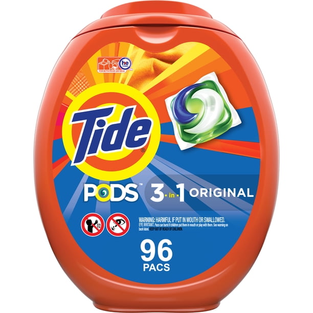 Tide® PODS™ Liquid Laundry Detergent Pacs Original 96 Count - Walmart.com