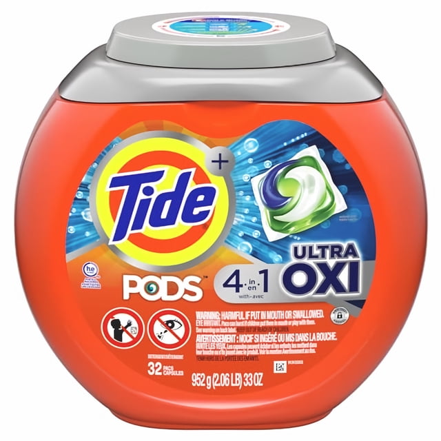 Tide Pods Ultra Oxi Liquid Laundry Detergent Pacs (Pack of 4) - Walmart.com